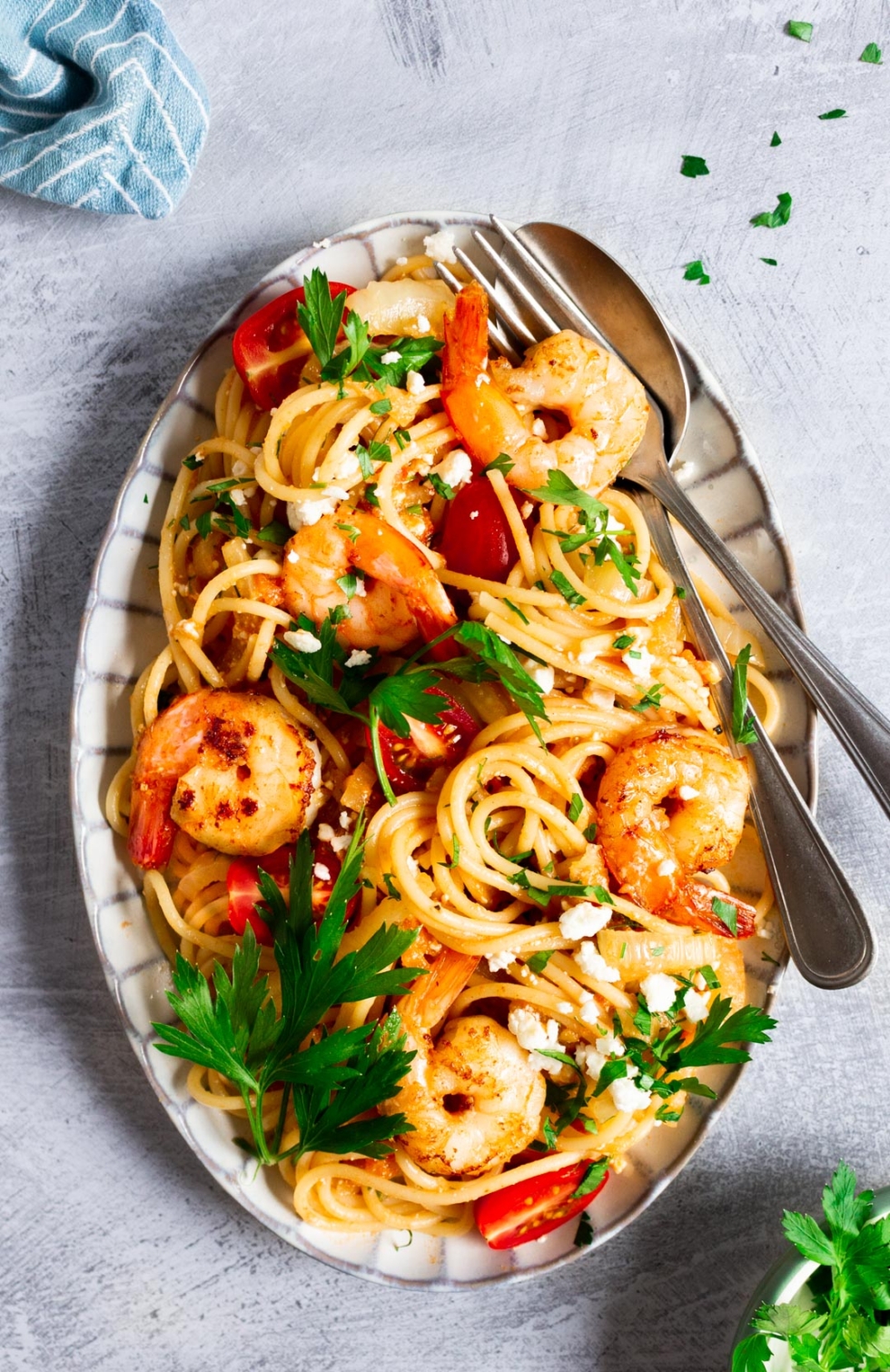 Pasta met scampi en venkel - Een lepeltje lekkers